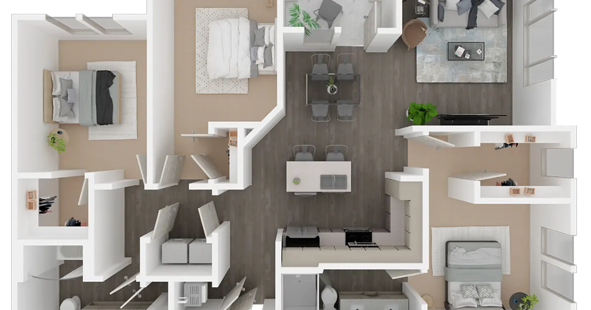 Unit 384 - 3 bedroom 2 bath C1 | Integra Peaks